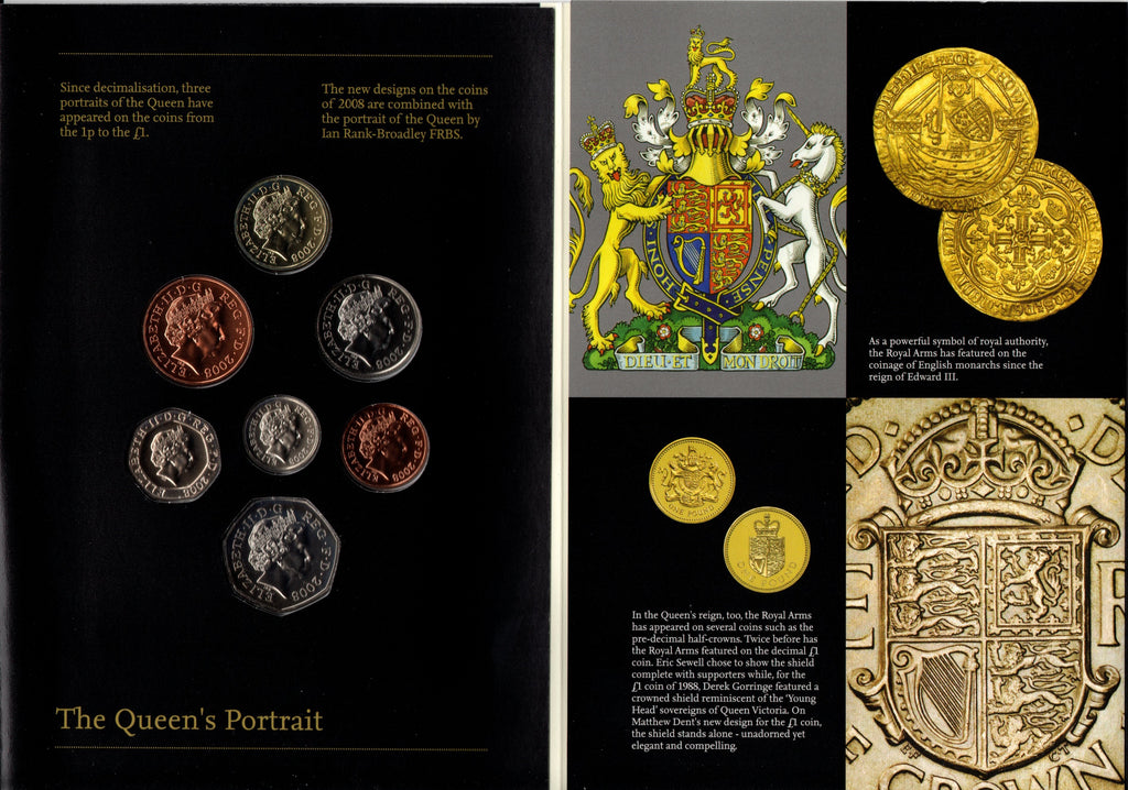 Royal Mint. Royal Shield of Arms. Uncirculated coin set. 2008 – Coins4all